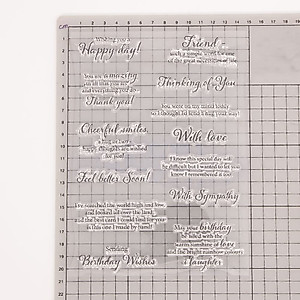 Linda Craft 1pc Wishing You a Happy Day Friend Thinking of You Clear Stamps for Card Making Decoration and DIY Scrapbooking 15x21 cm