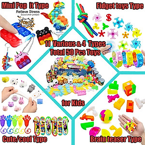 109 PCS Premium Party Favors Toys for Kids,Assortment Mini Pop Fidget it Toys for All Ages Kids,Classroom Prizes,Treasure Chest, Prize Box Toys, Goody Bag Fillers,Carnival Prizes for Boys Girls 4-10