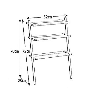 Shoe rack NAN Liang Solid Wood 3-Layer Partition Wall Simple Storage Rack Floor Rack Color: Log and Walnut-Convenient (Color : B)