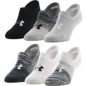 Under Armour Adult Essential Ultra Low Tab Socks, Multipairs , Halo Gray Assorted (6-Pairs) , Medium
