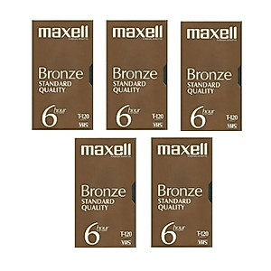 Maxell VHS Blank 5-Pack Bronze Standard Quality T-120