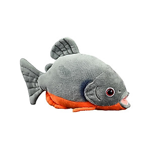 Nohito Piranha Fish Stuffed Animal Piranha Plush Toy Realistic Stuffed Fish Animals Plushie Pillow Doll Kids Gifts 8.7 Inches