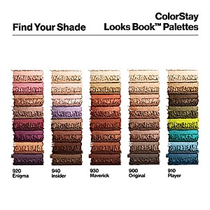 Revlon Eyeshadow Palette, ColorStay Looks Book Eye Makeup, Highly Pigmented in Blendable Matte & Metallic Finishes, 940 Insider, 0.21 Oz