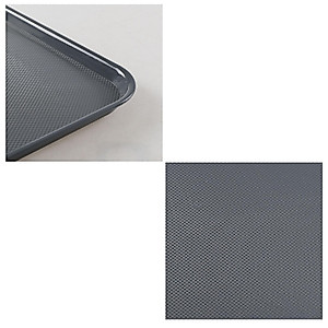 Nicesh 6-Pack Large Plastic Serving Trays, 25.28" x 17.06" Plastic Tray/Animal Feeding Tray or Planter Tray for Storage Shoes, Boots