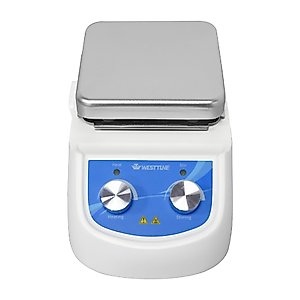 WEST TUNE Magnetic Stirrer Hot Plate Mixer Max 2000RPM Capacity 2000ML 4.7x4.7 inch Hotplate Stirrer Max 380℃/716℉