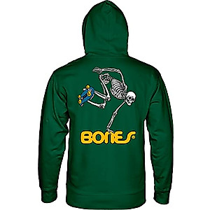 Powell Peralta Skateboard Skeleton Hoody, Forest Green, Extra Large