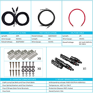 Renogy 800 Watt 12V Monocrystalline Solar Premium Kit Off Grid System 8pcs 100W Solar Panel with 60A MPPT Rover Charger Controller, Bluetooth Module for RV, Boats, Home, Farm