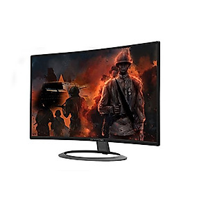 Sceptre 27" Curved 75Hz LED Monitor C278W-1920R Full HD 1080P HDMI DisplayPort VGA Speakers, Ultra Thin Metal Black, 1800R immersive curvature, 2018,Metallic Black