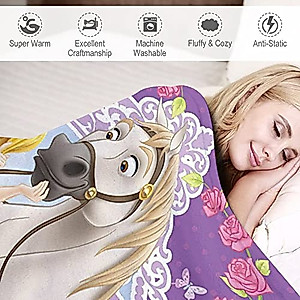 Cediyus Anime Princess Flannel Blanket - Cartoon Blanket Lightweight, Plush and Perfect for Girls and Women - 50"X40" All-Season Throw Blanket (40"x50")