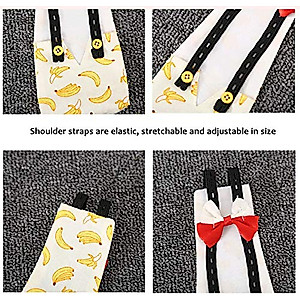 ABCD Chicken Diapers, Duck Diapers, Adjustable Chicken Diapers, Washable and Reusable, Chicken Costumes with Bows (Banana, M)