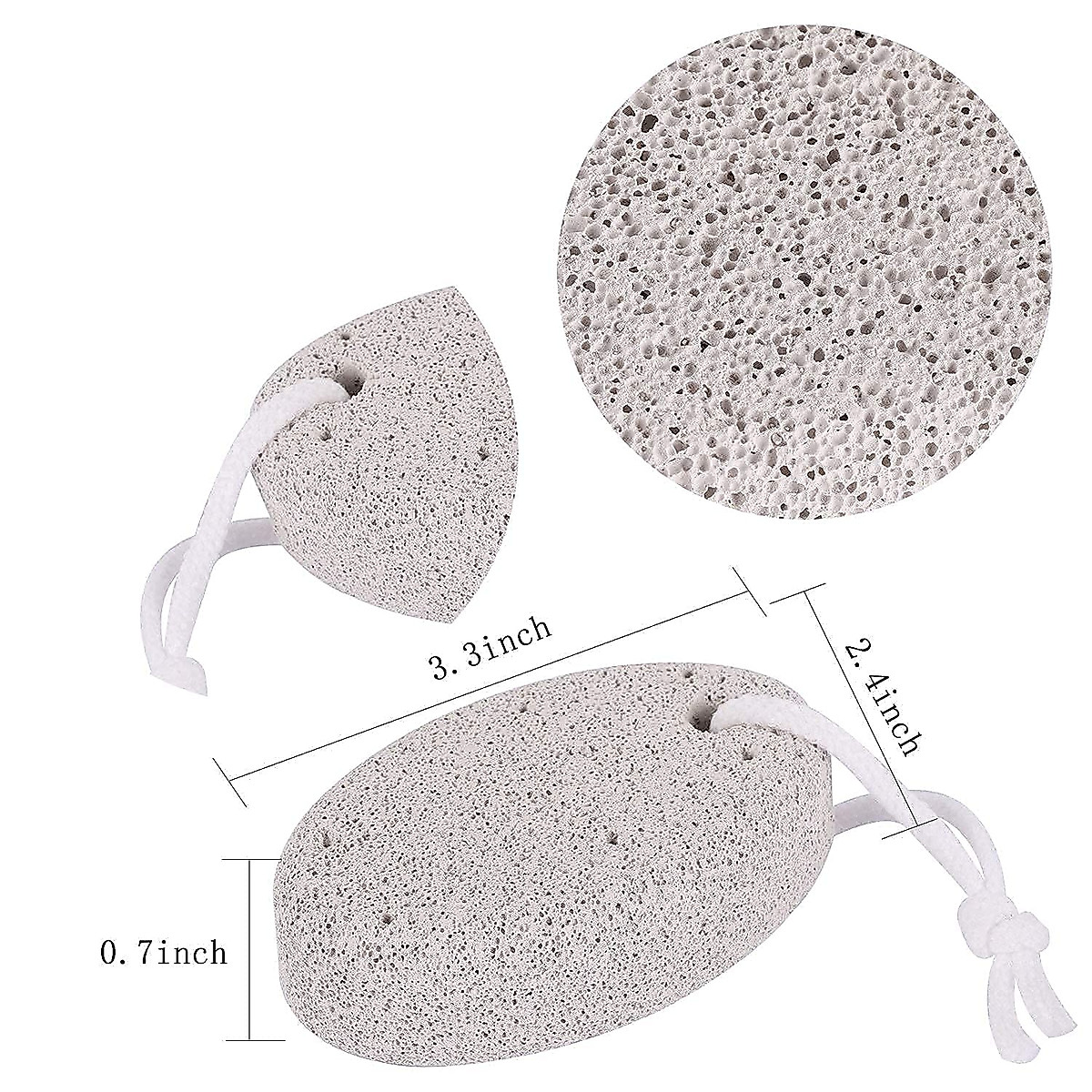 4 Pcs Value Pack Pumice Stone, Pumice Stone for Feet, KUTOLAKI Natural Lava Foot Pumice Stone, Pumice Scrubber Foot Stone Exfoliating Callus Remover, Pumice Stone Remove Dead Skin for Hand, Foot