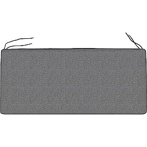 Creative Living Outdoor Bench/Settee/Swing Cushion with Two Patio Decorative Pillows, 42'', Grey