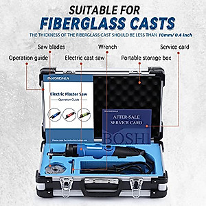 BAOSHISHAN Cast Removal Saw Cast Cutter Electric Plaster Saw Oscillating Speed Adjustable for Tearing Polymeric Materials 110V (BLUE)