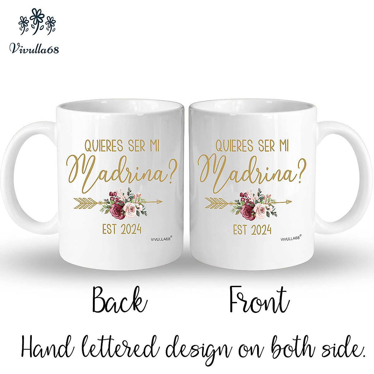 Vivulla68 Quieres Ser Mis Padrinos De Bautizo, Bautizo Recuerdos Juego De 2 Tazas 2024, Recuerdos De Bautizo Para Niño, Niña, God parents Presents Proposal, Quieren Ser Mis Padrinos De Bautizo