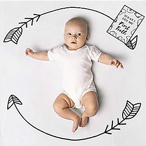 Henry Hunter Baby Milestone Blanket for Baby Monthly Milestone with Frame & Memory Cards | Photography Milestone Blanket for Baby Boy and Girl | Premium Cotton Fleece | 30" x 40" (Gender Neutral)