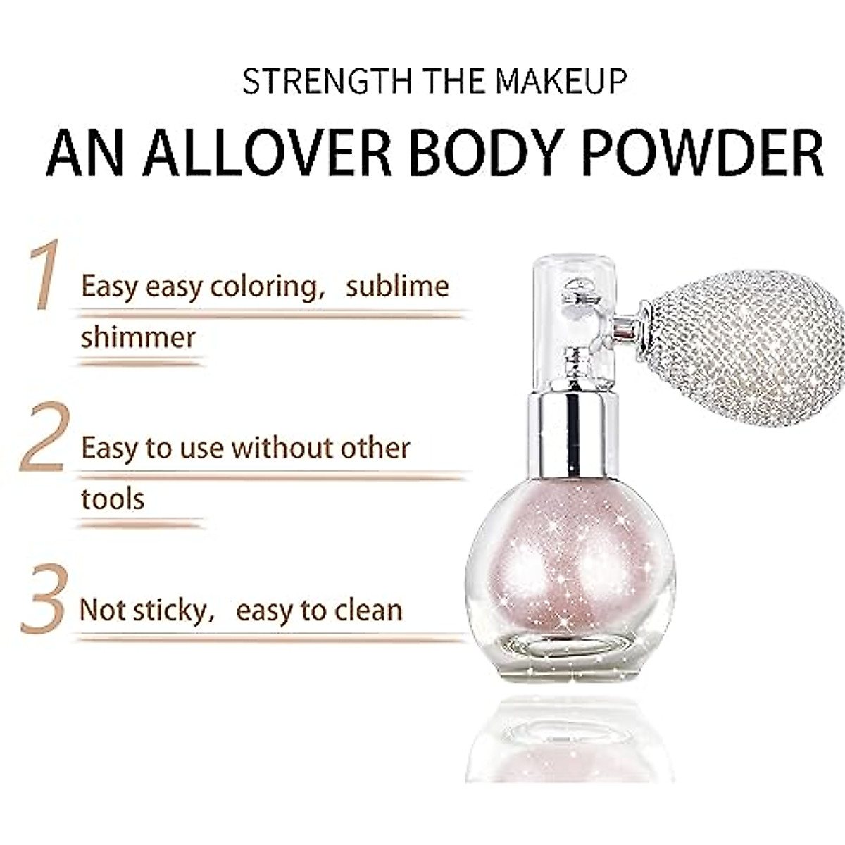 Pink Hair Glitter, Spray Glitter for Hair and Body, Body Shimmer Spray, Not Sticky Sparkle Body Highlighter, Fabric Glitter Spray for Clothing, Body Glitter Spray for Women Kids, Festival Accessories