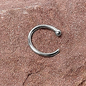 Body Candy Nose Hoops 14k Gold White Gold Nose Ring Piercing Jewelry 18 Gauge 5/16"
