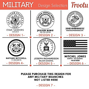 Personalized Whiskey Decanter Sets - For Military, Army, Navy, Air Force, Coast Guard, Marine - Active, Retired - Gift for Husband, Dad, Son - Custom Engraved Name, Rank, Date