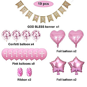 God Bless Banner Baptism, Baptism Decorations Girl, Confirmation Balloons, First Communion Balloons, Cross Balloons for Baptism, Baptism Cross Balloons, Baptism Decorations, Baby Shower