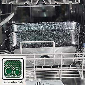 S·KITCHN Set of 3 Nonstick Roasting Pan Baking Dishes for Lasagna, Casserole and Bread Baking Pan, Large & Deep Lasagna Pan with Handles