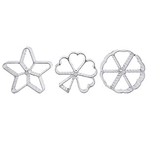 Fdit 4pcs Kitchen Cake Printing Pastry Cake Printing Pastry Biscuit Dessert Maker Waffle Model Set Baking Accessories Best Biscuit Lovers