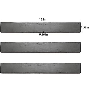 AbbottoKaylan Knife Blade Steel Knife Blanks- High Carbon Annealed, 1095 Knife Making Billets,1.57 Inch x 12 Inch x 0.16 Inch, 3 Pack