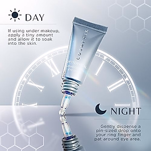 COSMEDIX Under Eye Serum for Dark Circles & Puffiness, Opti Crystal - Lifting & Firming Liquid Serum for Fine Lines & Wrinkles - Brightening, Moisturizing, & Hydrating Anti Aging Eye Puffy Bags Serum