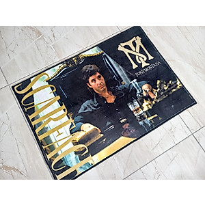 Scarface Rug, Tony Montana Rug, Fan Rug, Themed Rug, Custom Gift Unique, Home Decor, Area Rug, Gift for Him, Patterned Rug, Non Slip Rug rughouse34_313.5 (47”x70”)=120x180cm