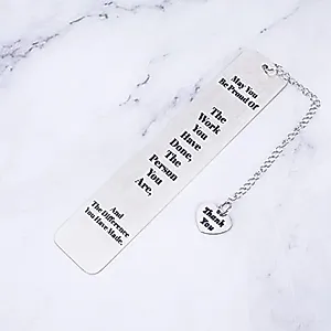 Colleague Coworker Leaving Gifts for Women Men Employee Thank You Gifts Inspirational Metal Bookmark May You Be Proud of the Work You Do for Boss Friends Book Lover Retirement Christmas Birthday Gifts