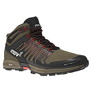 Inov-8 Men's Roclite G 345 GTX Mid Waterproof Lightweight Hiking Running Boots, Brown/Red, 9.5