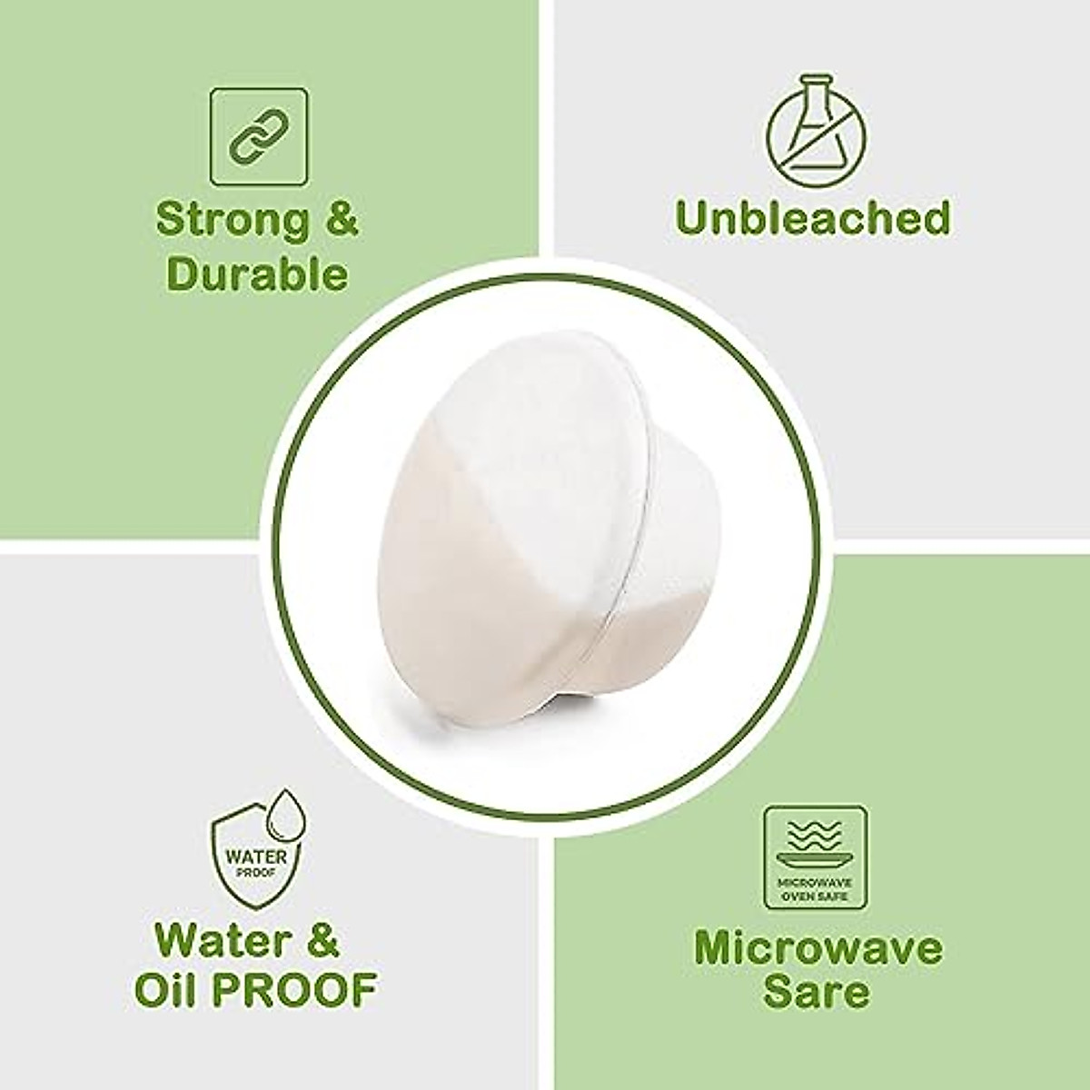 KTOB 100% Compostable 100 Sets 2 oz. Sugarcane Containers with Lids,Condiment Jello Shot Cups,Eco Friendly Dipping Sauce and Salad Dressing Container,Disposable Mini Plastic Portion Souffle Cups