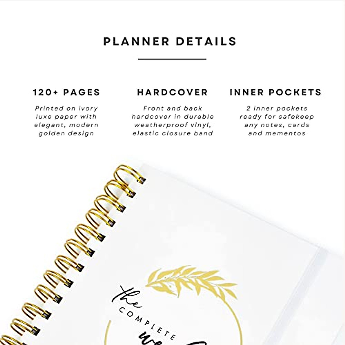 Wedding Planning Book and Organizer - Elegant Engagement Gift 18-Month Calendar Checklist Best Planning Book Gifts for the Bride - Ultimate Bridal Knot Wedding Diary Gift Countdown Binder and Planner