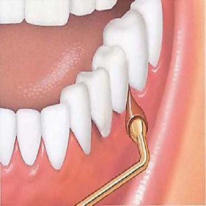 GUM Stimulator Permanent Handle - 1 Rubber Tip Included - Long Handled Massager for Gums - Remove Plaque & Promote Gum Health, 1ct