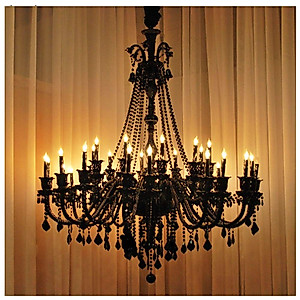 MaoTopCom 6-Pack E14 4W C35 Dimmable LED Filament Bulb, 2200K Warm White 400LM Edison Candle Flame Shape Bent Tip Light Bulb, C35 Amber Glass Globe Cover, 40 Watt Equivalent, AC 110V