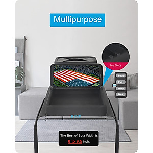 Silicone Couch Cup Holder, VIENFUT Anti-Spill Anti-Slip Sofa Armrest Tray BPA-Free, Dirt-Resistant Silicone Couch Arm Tray for Remote, Snacks, Cellphone and iPad, Gift for Family, Friend (Black)