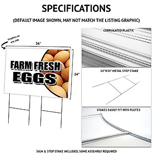 Financing Available 24" x 36" Yard Sign & Stake | Advertise Your Business | Stake Included Image On Front Only | Made in The USA