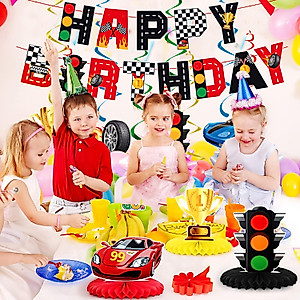 Hot wheel Birthday Decorations Banner,Cars Birthday Decorations for Boys,Car Themed Birthday Party Decorations,Hot Wheels Party Decorations,Hot Wheels Happy Birthday Banner