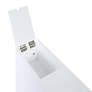 Spirich Home Slim Bathroom Storage Cabinet, Free Standing Toilet Paper Holder, Bathroom Cabinet Slide Out Drawer Storage, White