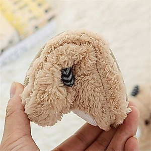 AyFUN Toddler Boy's Cartoon Bear Slipper Beige US 11-12