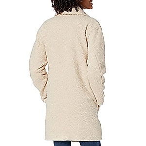 Amazon Essentials Women's Teddy Bear Fleece Oversized-Fit Lapel Jacket (Previously Daily Ritual), Sand, Medium