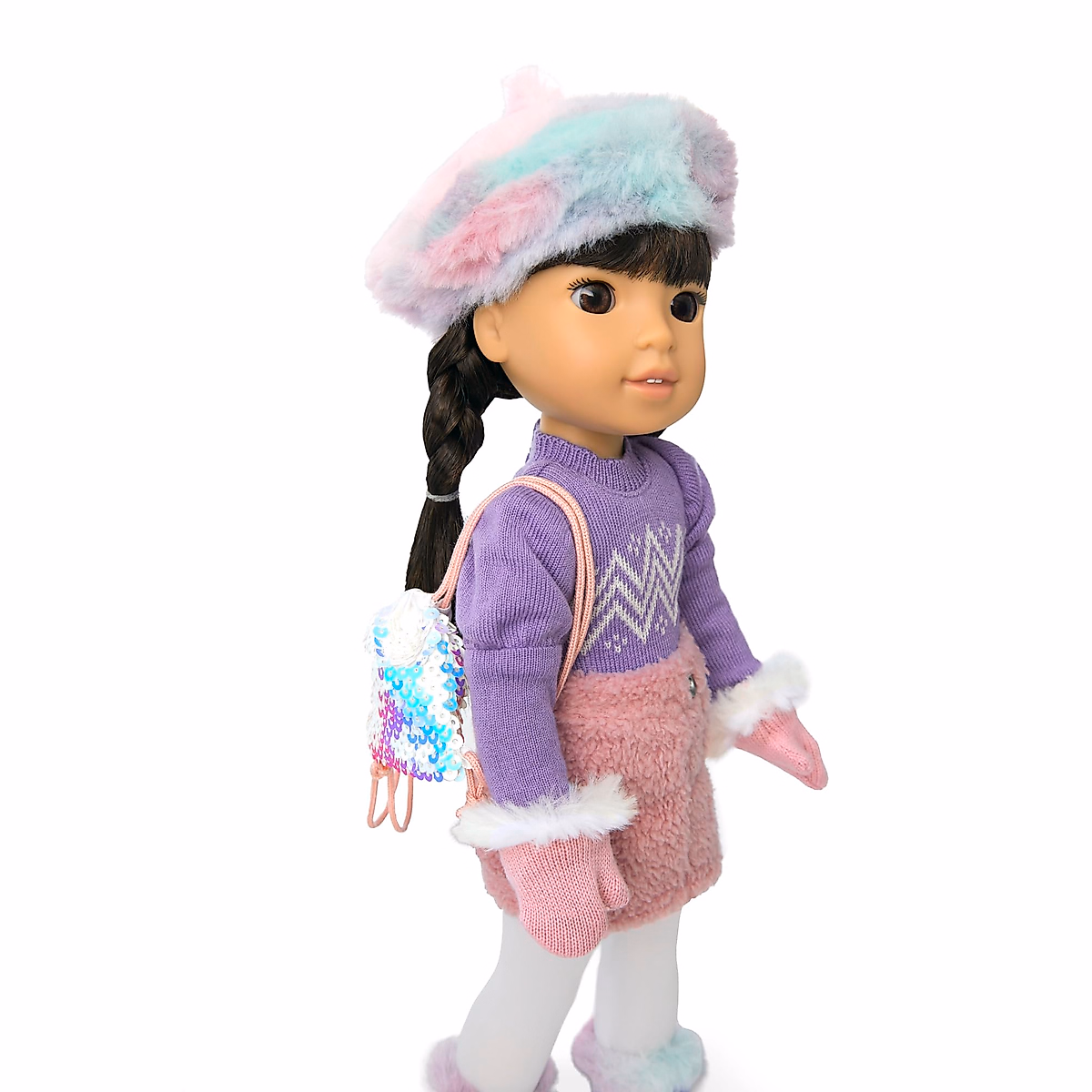 American Girl 14.5-inch Gwynn Doll Accessories with Beret and Backpack, For Ages 4+