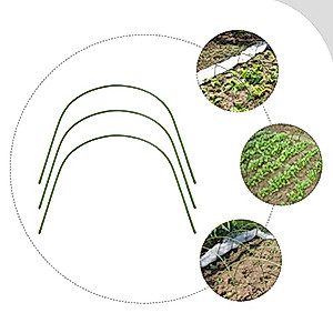 Cabilock Metal Holder 3 Pcs Garden Greenhouse Hoops for Plant Cover Support Gardening Houses Tunnel Support Frame Garden Stakes for Fabric Covers Netting Raised Beds Shelf Plants