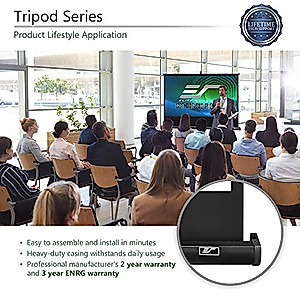 Elite Screens Tripod Series, 85-INCH 1:1, 16:9, 4:3, Adjustable Multi Aspect Ratio Portable Indoor Outdoor Projector Screen, 8K / 4K Ultra HD 3D Ready, US Based Company 2-YEAR WARRANTY, T85UWS1 - Black