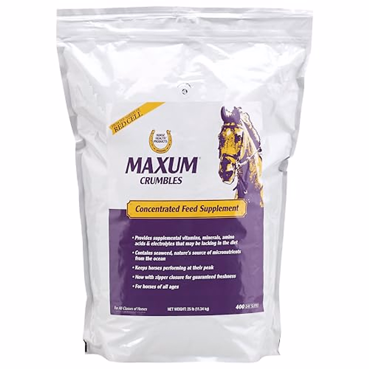 Horse Health Maxum Crumbles Concentrated Feed Supplement for Horses, Provides a Wide Range of Beneficial nutrients for Today's Equine Athlete 25 Pound