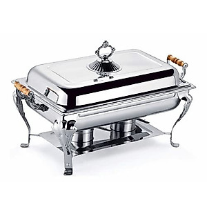 Chafing Dish Tray Buffet Catering Chafers Catering Stainless Steel Chafer Chafing Dish Set Buffet Party Food Warmerfor buffet, wedding and other banquet events Silver