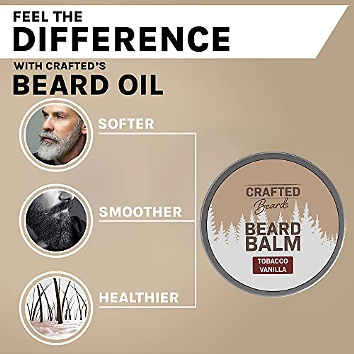Deluxe Beard Oil and Beard Balm - For a Softer, Smoother, Moisturized Beard - Made with All-Natural and Organic Ingredients - Leave in Conditioner - Beard Care Kit for Men - Tobacco Vanilla Scent