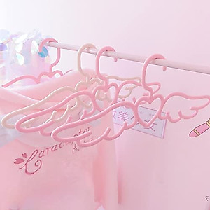MBVBN 5Pcs Kawaii Clothes Hanger Kawaii Plastic Hangers Pink Clothes Hangers Kawaii Room Decor (5PCS Pink)