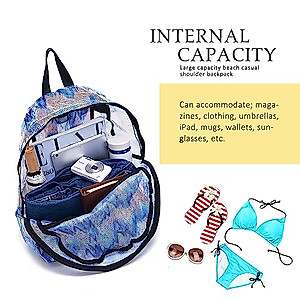 ACUARIO Clear Backpack, Mesh Backpack for Men Women, Lightweight Transparent Backpack