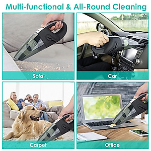 KOCASO Portable Handheld Vacuum Cleaner Automative Vacuum Cordless Rechargeable with High Power and Strong Suction Mini Lightweight Car Vacuum Cleaner Wet Dry for Dust,Car,Home, Pet Hair