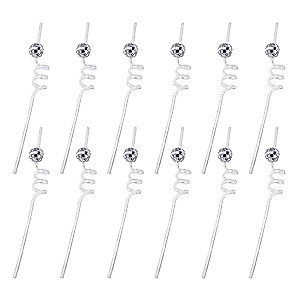 Yolev 12 Pack Disco Ball Straws Mirror Disco Ball Straws 70s Disco Decorative Straws Mini Disco Straw Decor Disco Party Decorations for Disco Party Home Bar Karaoke Birthday Party Wedding Christmas